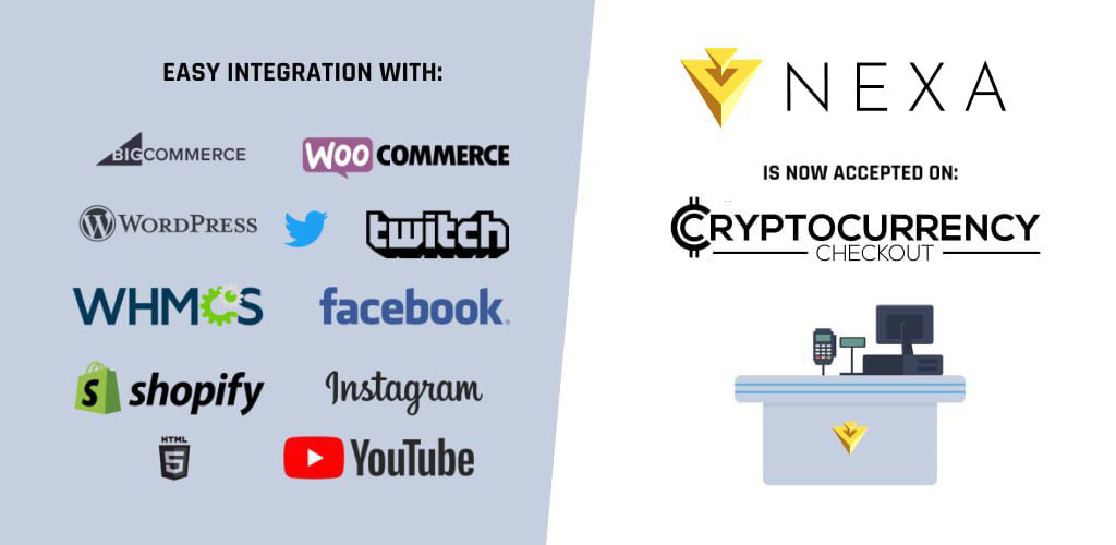 Accept NEXA on your website for free with CryptocurrencyCheckout.